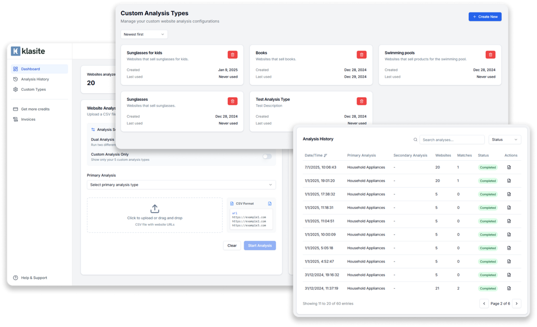 Klasite - The Platform to Classify Websites Intelligently